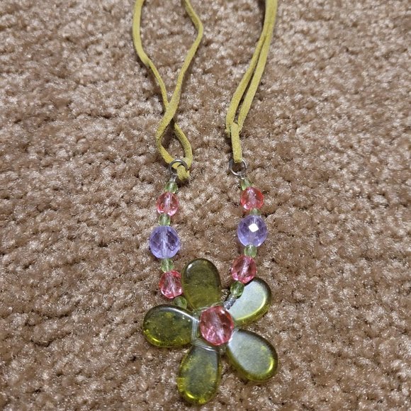 Express | Jewelry | Vintage Express Brand Plastic Flower Beaded ...